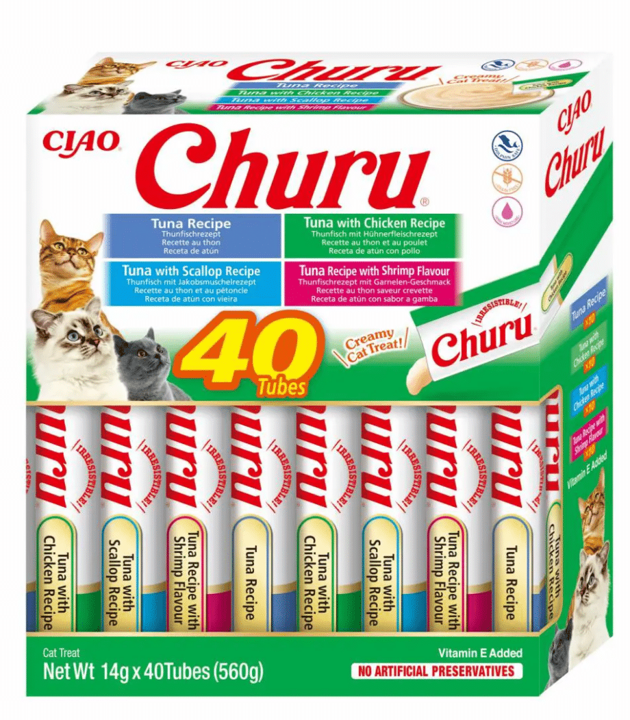 Caja 40 unidades - Inaba Churu Variedades de Atún